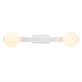 Nástěnné svítidlo Magnet1, 2x bílé skleněné stínítko + 1x LED 13W, w