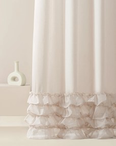 Room99 Záclona na pásce Flavia s volánmi Jednobarevná Barva: Bílá, Velikost: 140 x 250 cm
