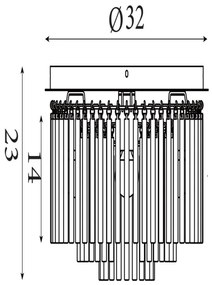 Searchlight 55620-320CP-Stropní svítidlo SWIZZLE 5xE14/60W/230V pr. 32 cm zlatá