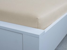 XPOSE® Jersey prostěradlo - bílá káva 90x200 cm
