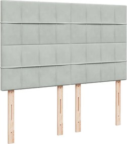 Box spring postel s matrací světle šedá 140x200 cm samet 3292358