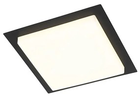 Moderní stropní svítidlo černé čtvercové vč. LED IP44 - Lys