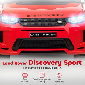 Dětské elektrické autíčko AIYAPLAY 12V Land Rover Discovery Sport s 2,4G dálkovým ovládáním, hudbou, klaksonem, elektrické vozidlo s LED světly, USB/…