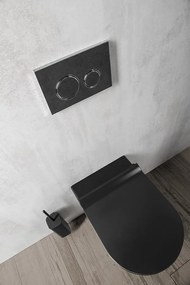 GSI, PURA závěsná WC mísa, Swirlflush, 55x36 cm, černá dual-mat, 881526
