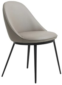 OnaDnes -20% Šedá koženková jídelní židle Unique Furniture Gain