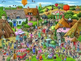 HEYE Puzzle Venkovský jarmark / 1500 dílků / 80 x 60 cm