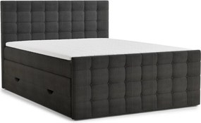 Antracitová boxspring postel s úložným prostorem 160x200 cm Tasca – Maison de Rêve