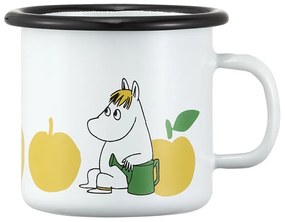 Hrnek Moomin Joyful Apples 0,25l, smalt / bílo-žlutý