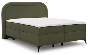 Zelená boxspring postel s úložným prostorem 140x200 cm Ornes – Ropez