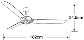 Lucci Air 211022 - Stropní ventilátor AIRFUSION CAROLINA hnědá