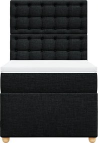 Box spring postel s matrací černá 80 x 200 cm textil 3291123