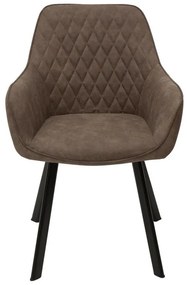 Designová židle Francesca, šedohnědá taupe