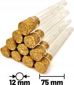 Skleněné nádoby se zátkou Set sklenice sklenice koření semena 12x75