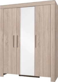 CEZAR s | šatní skříň 1 s policemi a šatní tyčí | 150 cm | sonoma