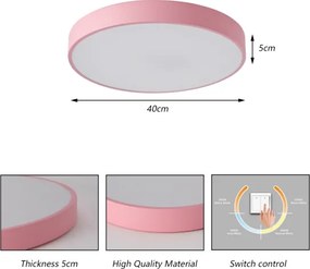 Brilagi - LED Stropní svítidlo POOL LED/48W/230V 3000/4000/6000K 40 cm růžová