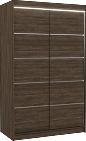 ADRK Furniture Posuvná skříň s LED osvětlením BENISSO 120 SW-BEN-CH-120+L-V070