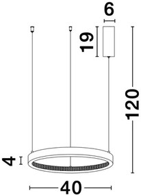 LED lustr Preston 110 zlaté