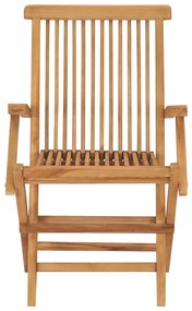 Skládací zahradní židle 4 ks masivní teakové dřevo - Default Title