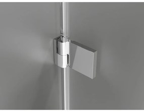 Mexen Lunar-B Duo, výklopný sprchový kout 100 x 100 cm, 8mm čiré sklo, chromový profil, 832-100L-100P-01-00
