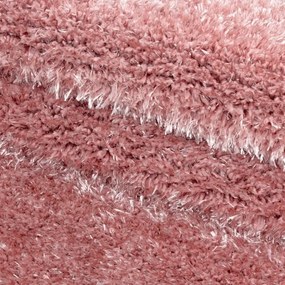 Vopi | Kusový koberec Brilliant shaggy 4200 rose - Kruh průměr 160 cm