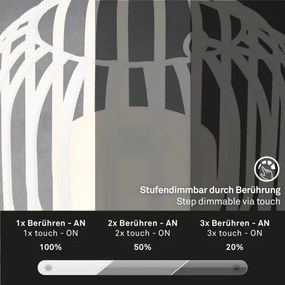 Brilo - LED Stmívatelná nabíjecí stolní lampa LED/2W/5V IP44 bílá