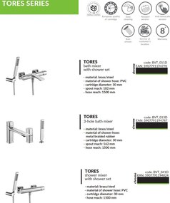 Laveo Tores, vysoká umyvadlová baterie h-266, chromová, LAV-BVT_02ND