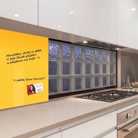 Žlutá exotická skleněná magnetická tabule nalepovací na zeď Smatab® - 100 × 200 cm