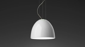 Artemide Designové závěsné LED svítidlo Nur Gloss mini Ø 36,6cm, 2700K, 1 x E27 Barva: Bílá