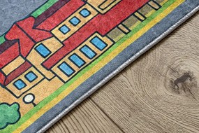 Dětský koberec protiskluzový BAMBINO 61500 zelený / šedý