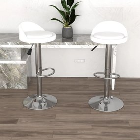 vidaXL Barové stoličky 2 ks umělá kůže [333555] Barva: Bílá