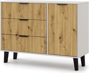 Komoda Borg Duo 1d3s kašmír / dub artisan