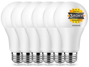 BERGE LED žárovka A60 - E27 - 10W - 800Lm - teplá bílá - 5+1 zdarma
