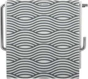 MSV Držák na toaletní papír WAVE šedý / Ocel, polystyren / 12x13,5x9 c