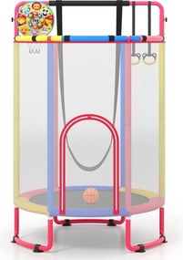 Costway 6 v 1 Dětská trampolína s ochrannou sítí a žárově pozinkovaným kovovým