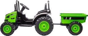 Elektrický traktor s přívěsem Farmer zelený
