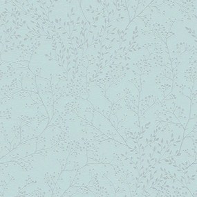 Tyrkysová vliesová tapeta se stříbrnými větvičkami 38100-3, Dimex 2023, AS Creation