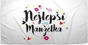 Sablio Ručník Nejlepší manželka - 70x140 cm