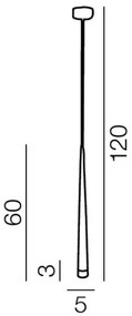 Minimalistické svítidlo Stylo 1 černé