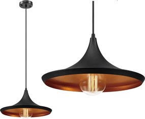 Toolight Toolight, závěsné stropní svítidlo Costa C 1xE27 APP081-1CP, černá, OSW-00118