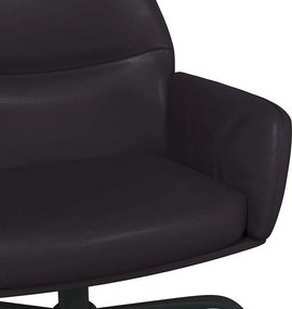 Relaxační křeslo černé umělá kůže 341084