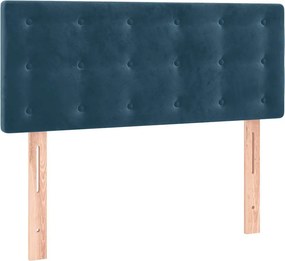Box spring postel s matrací tmavě modrá 90x190 cm samet 3141519