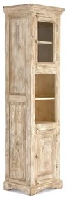 furniture-nabytek.cz - Masivní koupelnová skříňka z mangového dřeva, lakovaná, přírodní – 50×40×185 cm