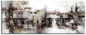 Obraz Staré Město pražské Brown Velikost (šířka x výška): 150x60 cm