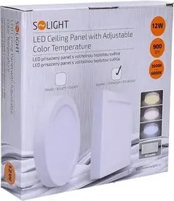 Solight WD171 LED mini panel CCT přisazený 12W / 900lm / 3000K-6000K /