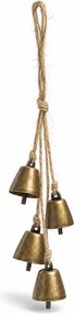 Vánoční závěsná dekorace GOLDEN BELLS 35 cm, zlatá
