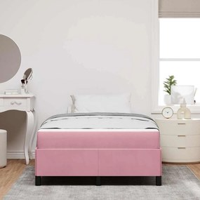 Rám postele Růžová 120 x 190 cm textil 3399053