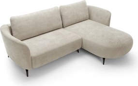 Rozkládací sedací souprava do L ANCONA, 260 cm, s úložným prostorem Roh pohovky: Levý roh, Barva látky: Světle modrá (Flow 20)