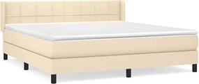 Box spring postel s matrací krémová 160x200 cm textil 3129726