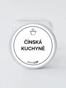 Samolepka na kořenky ČÍNSKÁ KUCHYNĚ bílá 5 cm tučné písmo