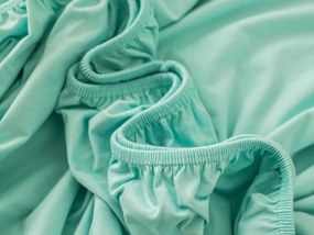 MK Lůžkoviny Jersey prostěradlo s elastanem 200 × 200 cm – mentolové